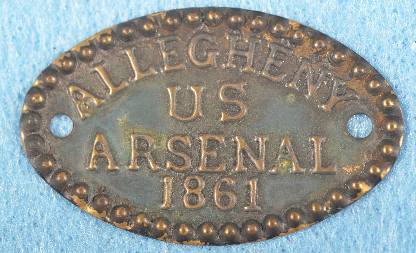 Allegheny Arsenal Saddle Tree Tag Auction