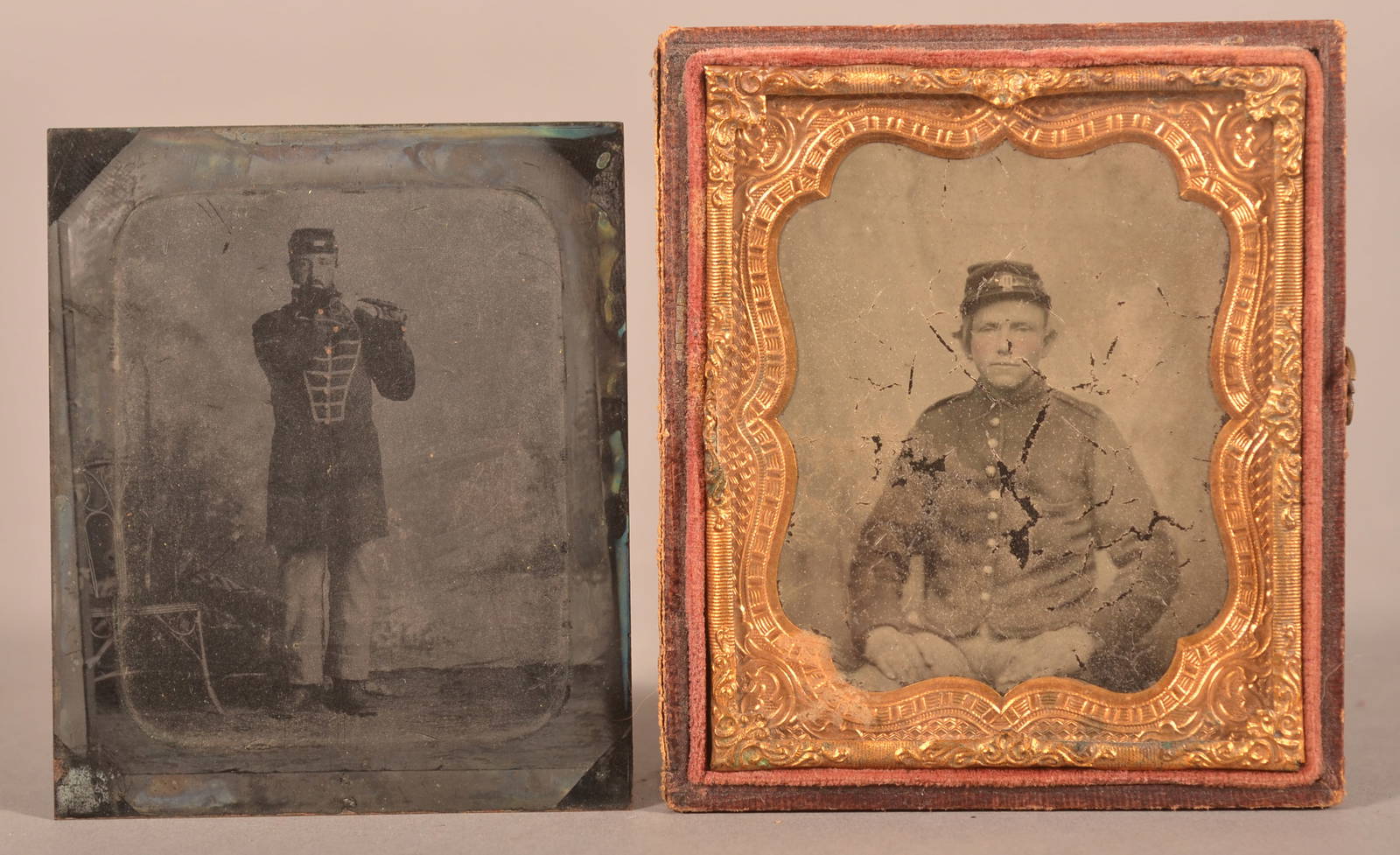 1/6th Plate & Ambrotype Images Of Union Soldiers Auction