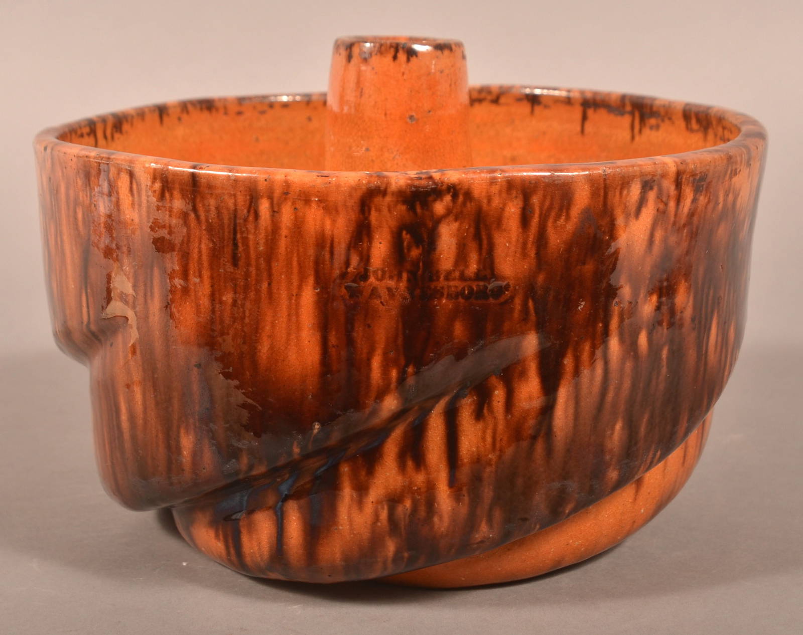 John Bell, Waynesboro, Pa Redware Cake Mold. Auction
