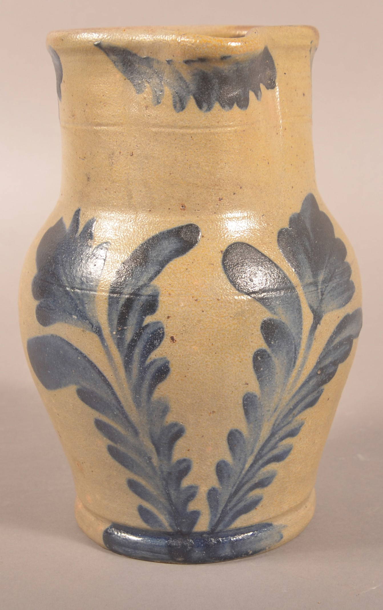 1-gal. Stoneware Bulbous-form Pitcher. Auction