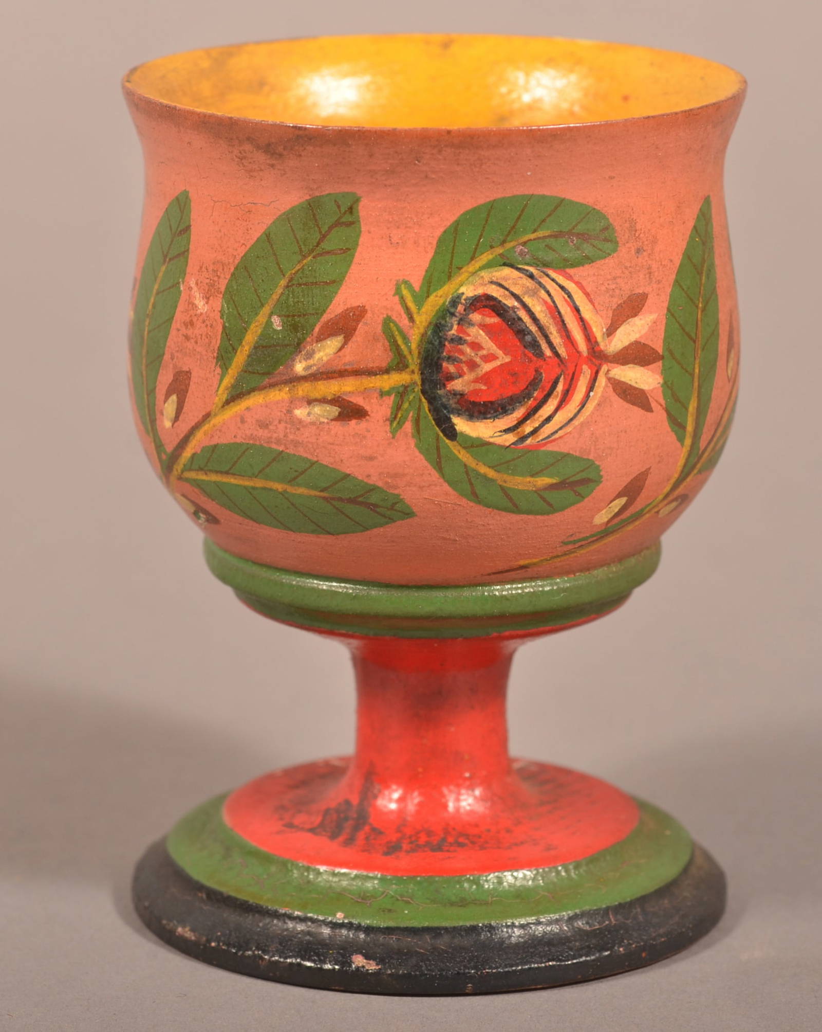 Lehnware Turned Poplar Footed Master Salt. Auction