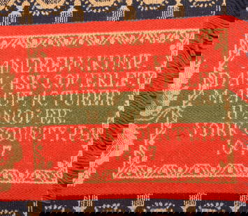 1838 York County, Pa 4-color Jacquard Coverlet. Auction