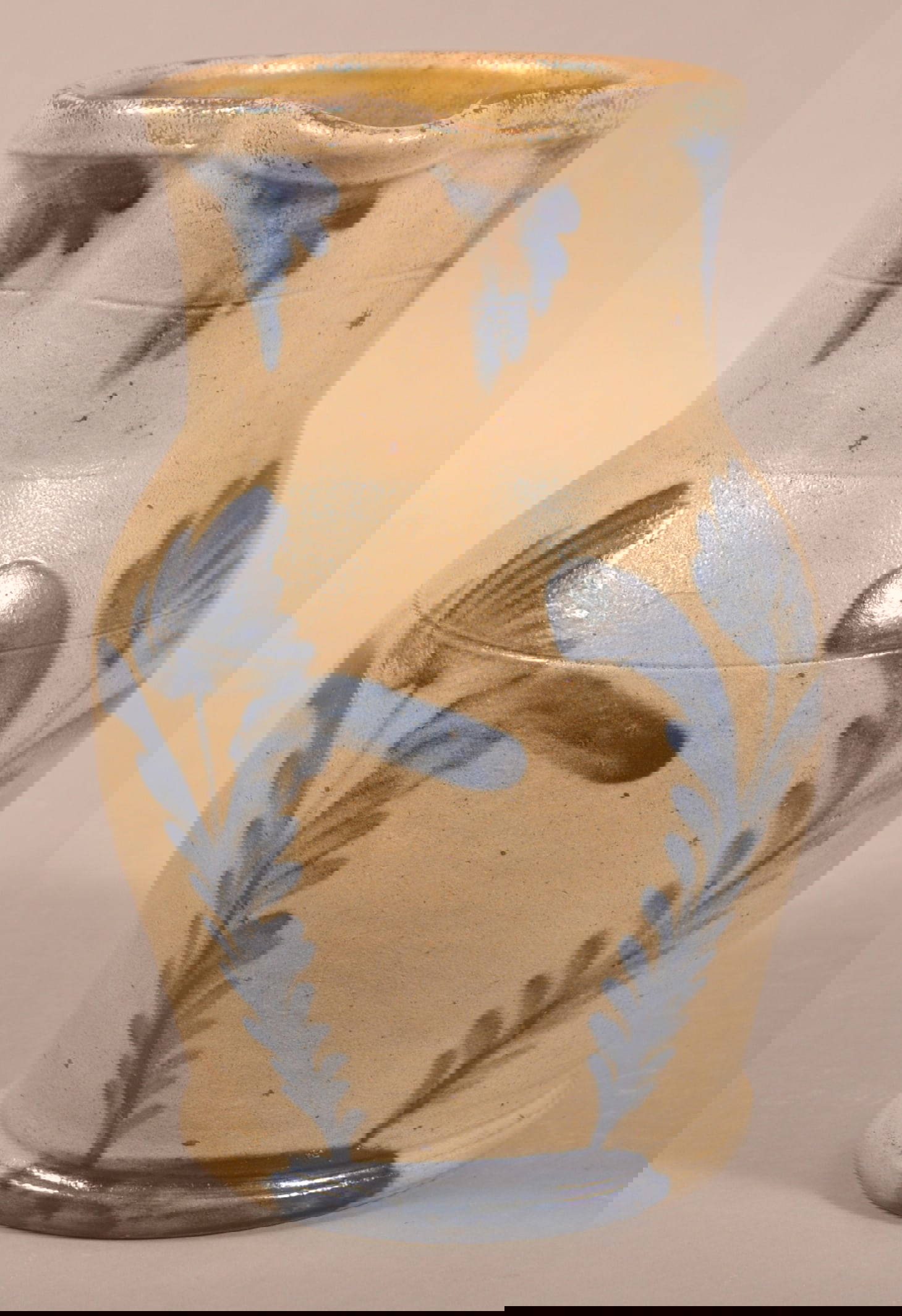 Unsigned 1-gal. Bulbous-form Stoneware Pitcher. Auction