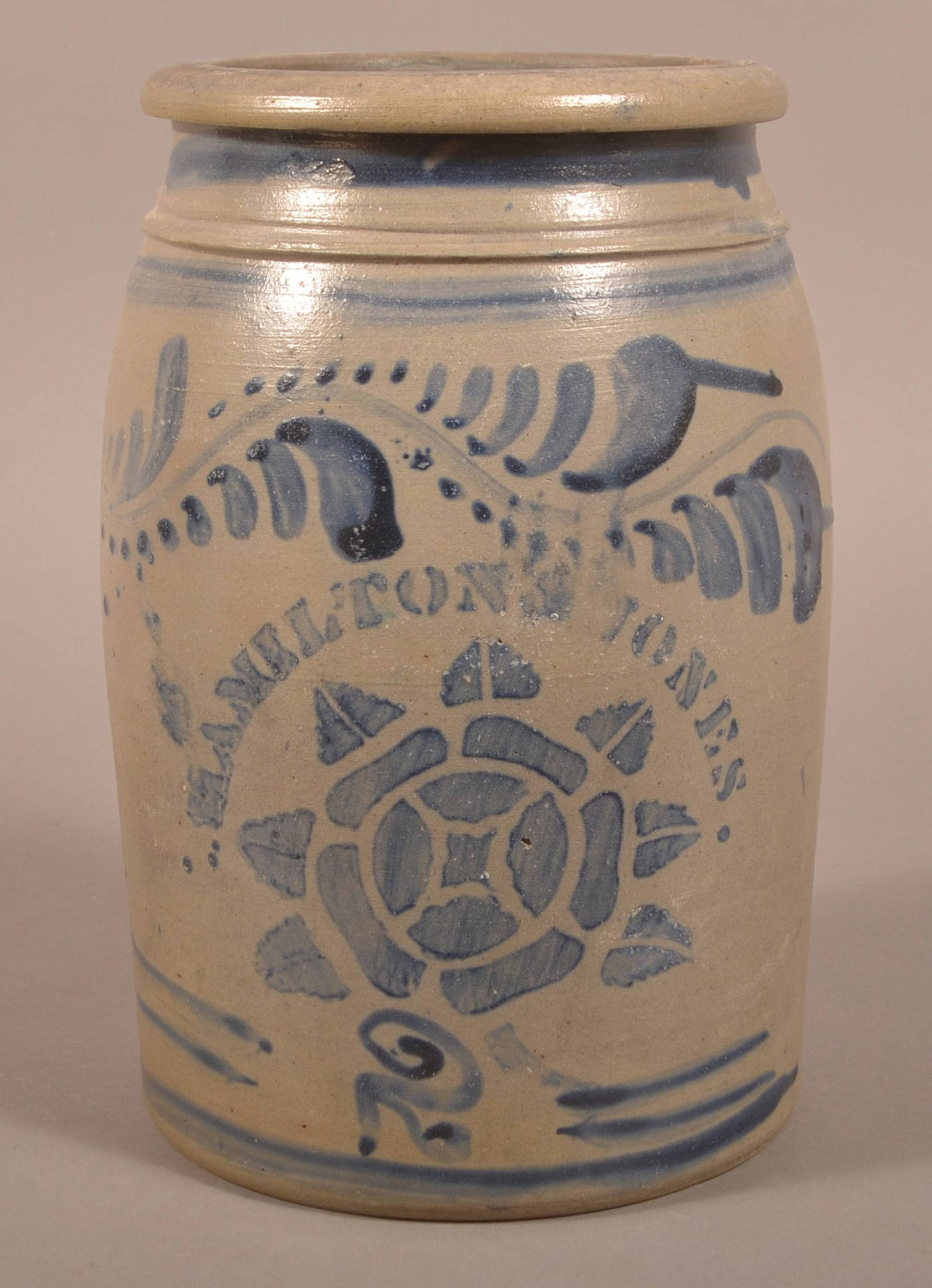 Hamilton & Jones, Greensboro, Pa Stoneware Jar. Auction