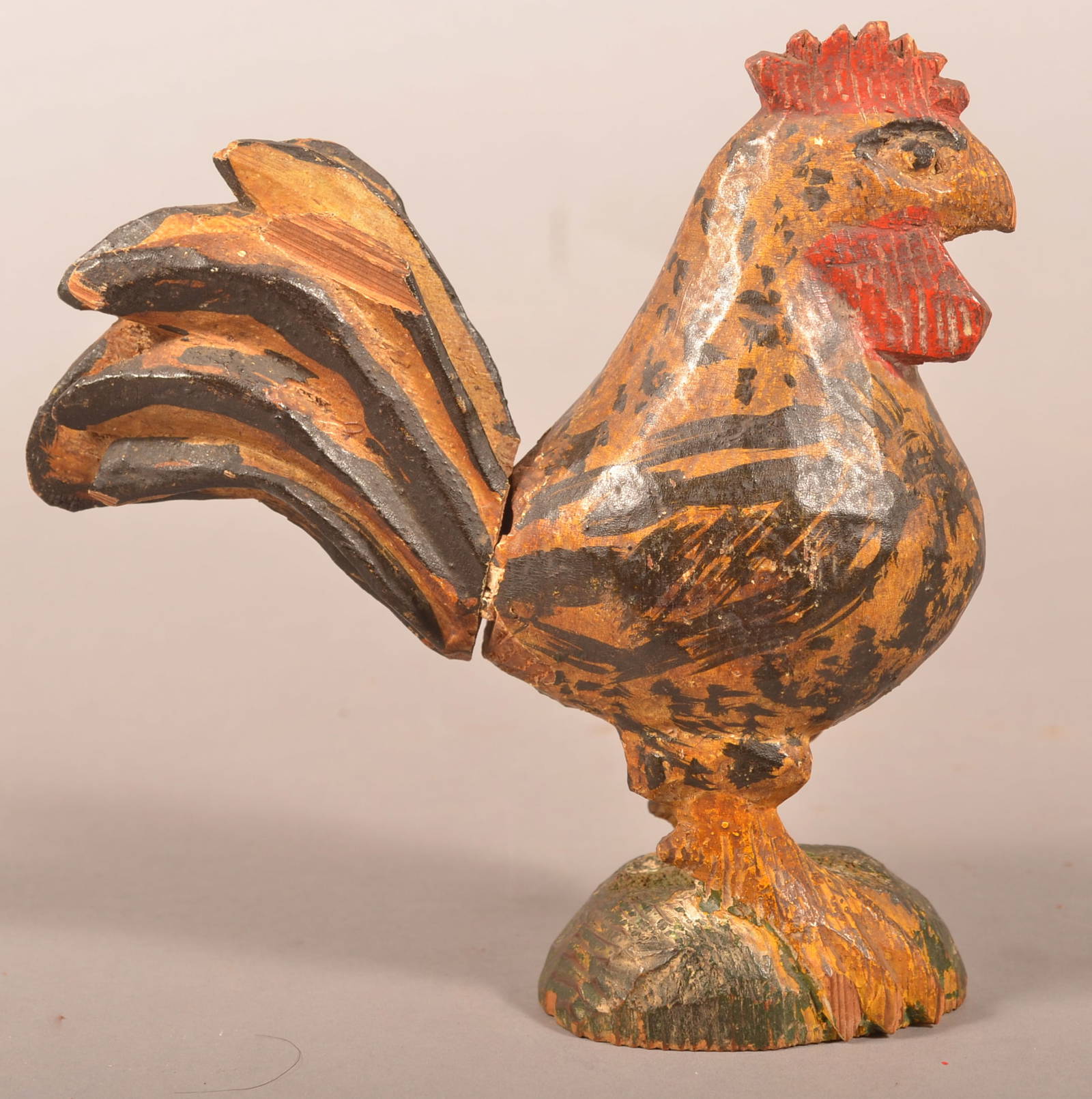 Schimmel Carved And Painted Wood Rooster. Auction