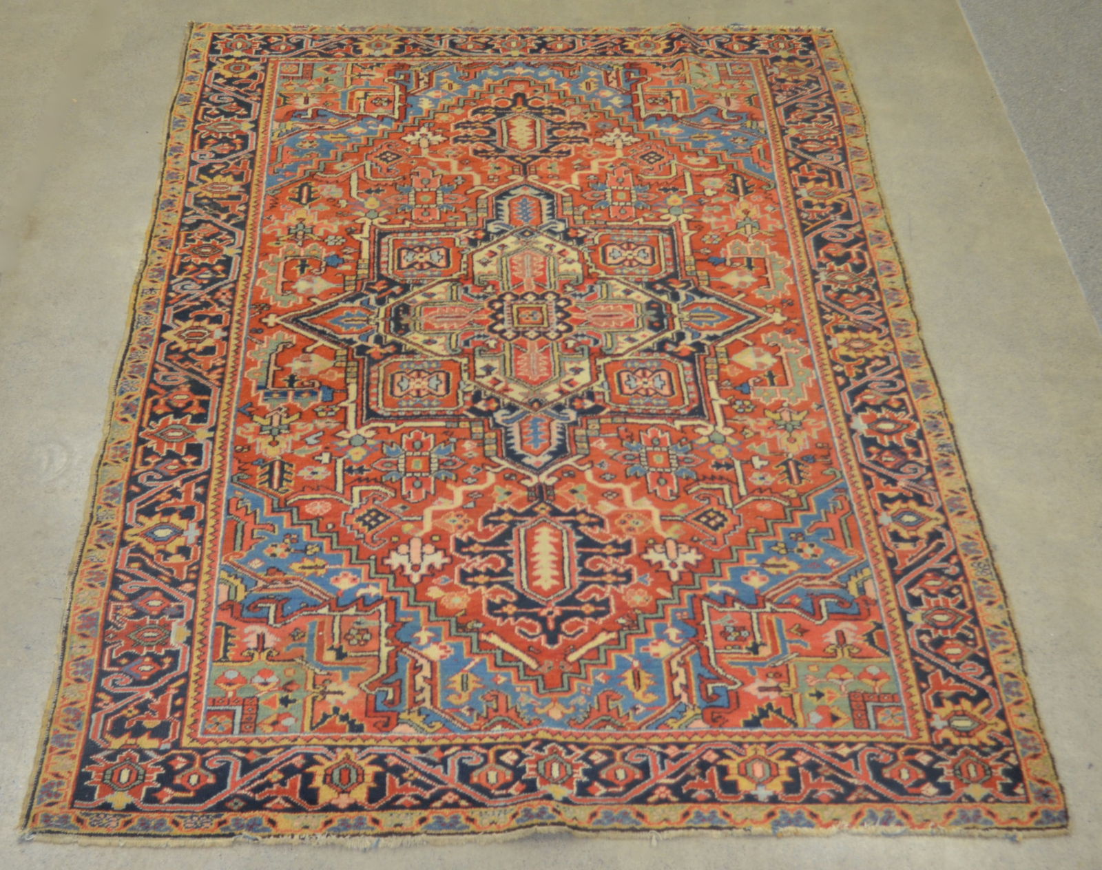 Antique Geometric Pattern Oriental Room Sz. Rug. Auction