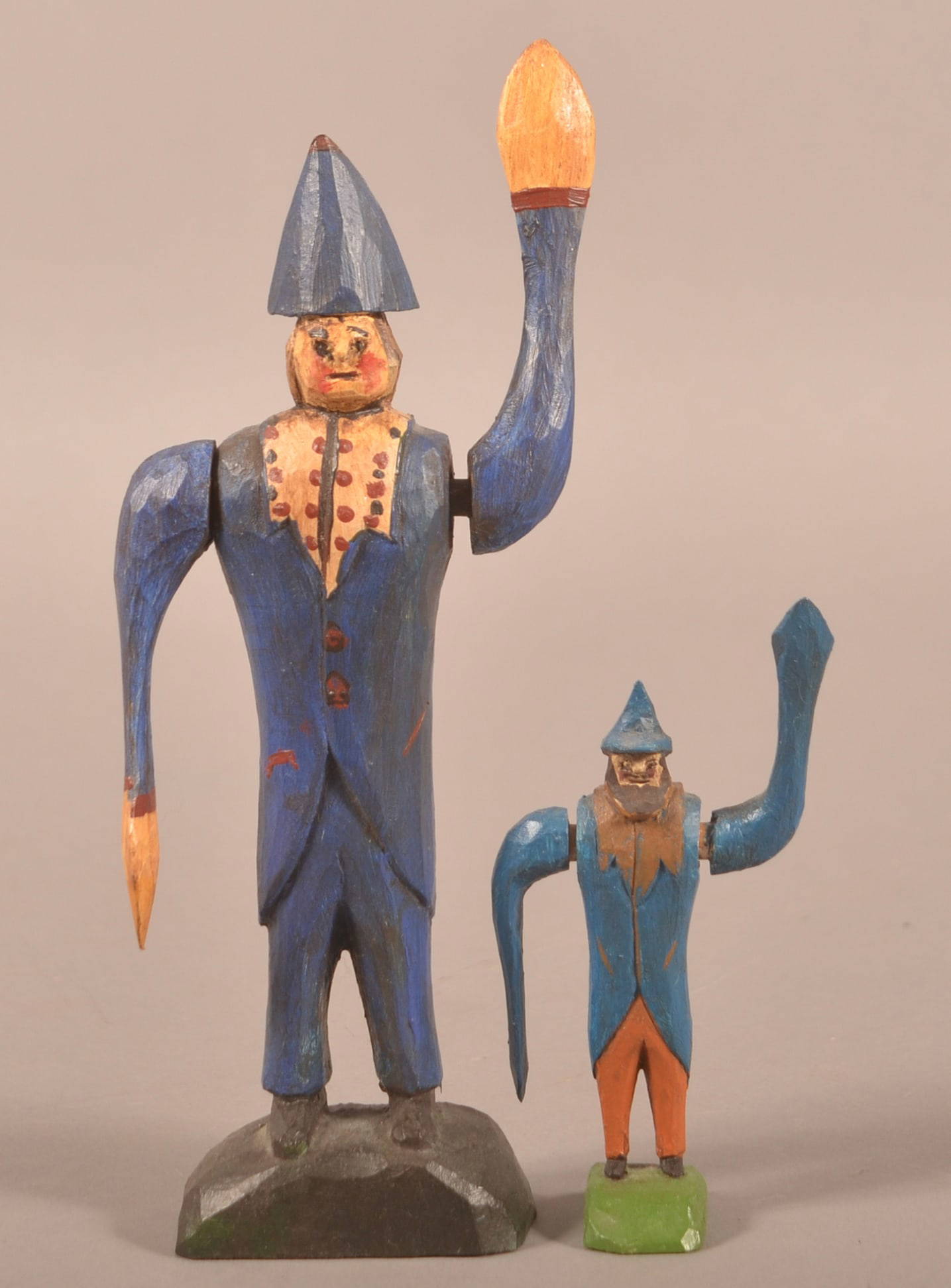 Two Carved & Painted Strawser Folk Art Whirligigs. Auction