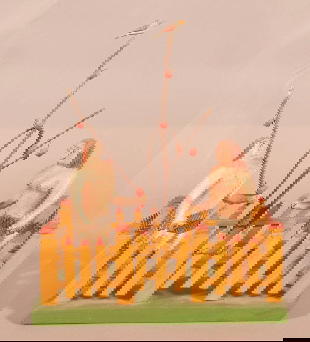 Strawser 1994 Folk Art Schimmel-type Carving. Auction