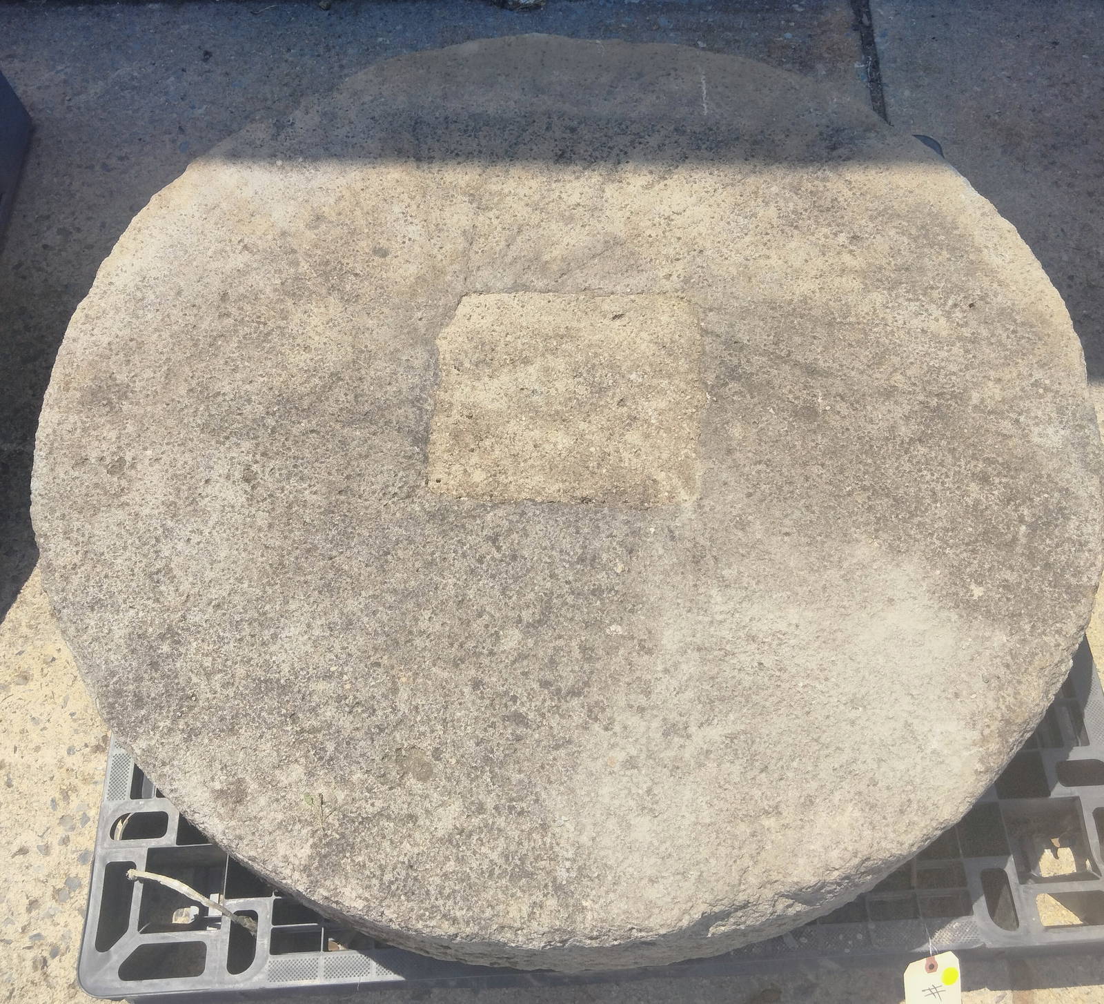 Pa 19th C. Carved Sandstone Gristmill Stone Auction