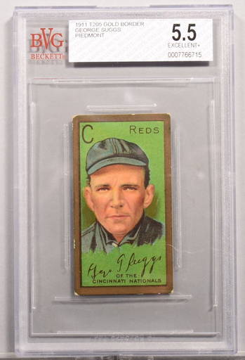 T 205 Gold Border Card Circa 1911. George Suggs Of