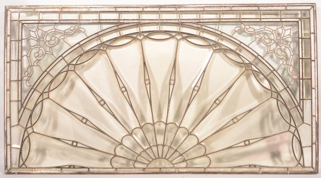 Transoms Window with beveled Edge Glass. Sunburst style