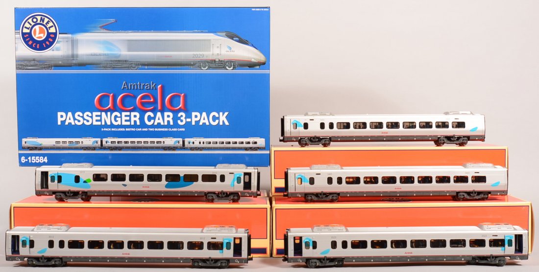 Lionel Amtrak "Acela Five Piece Train Set including Box