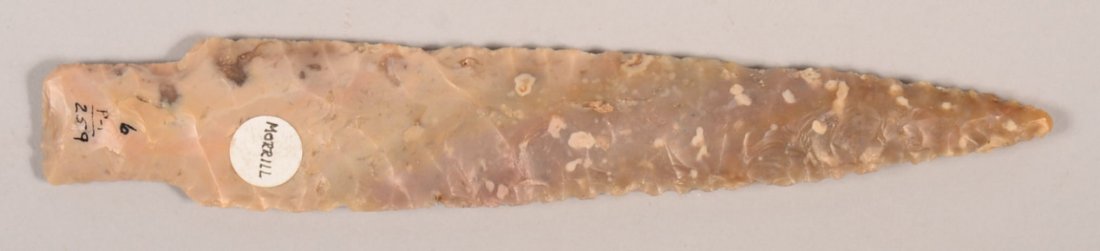 A spectacular pre-historic flint point of "Morrill"