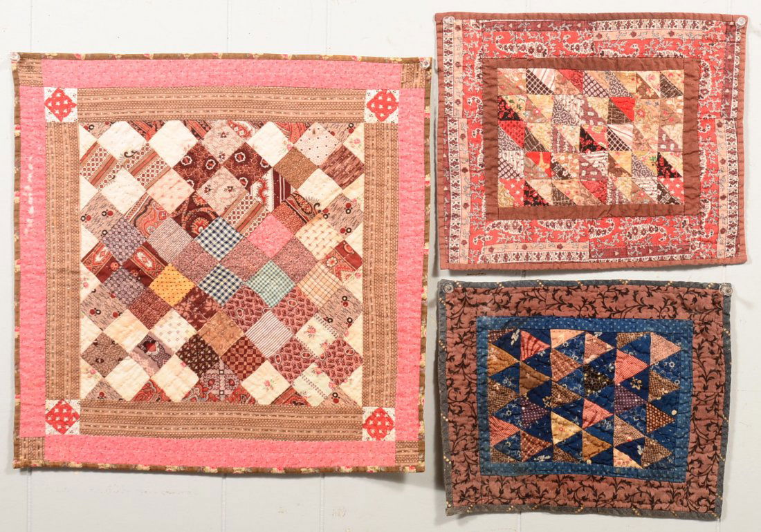 Three Patchwork and Quilted Mats. Printed material with