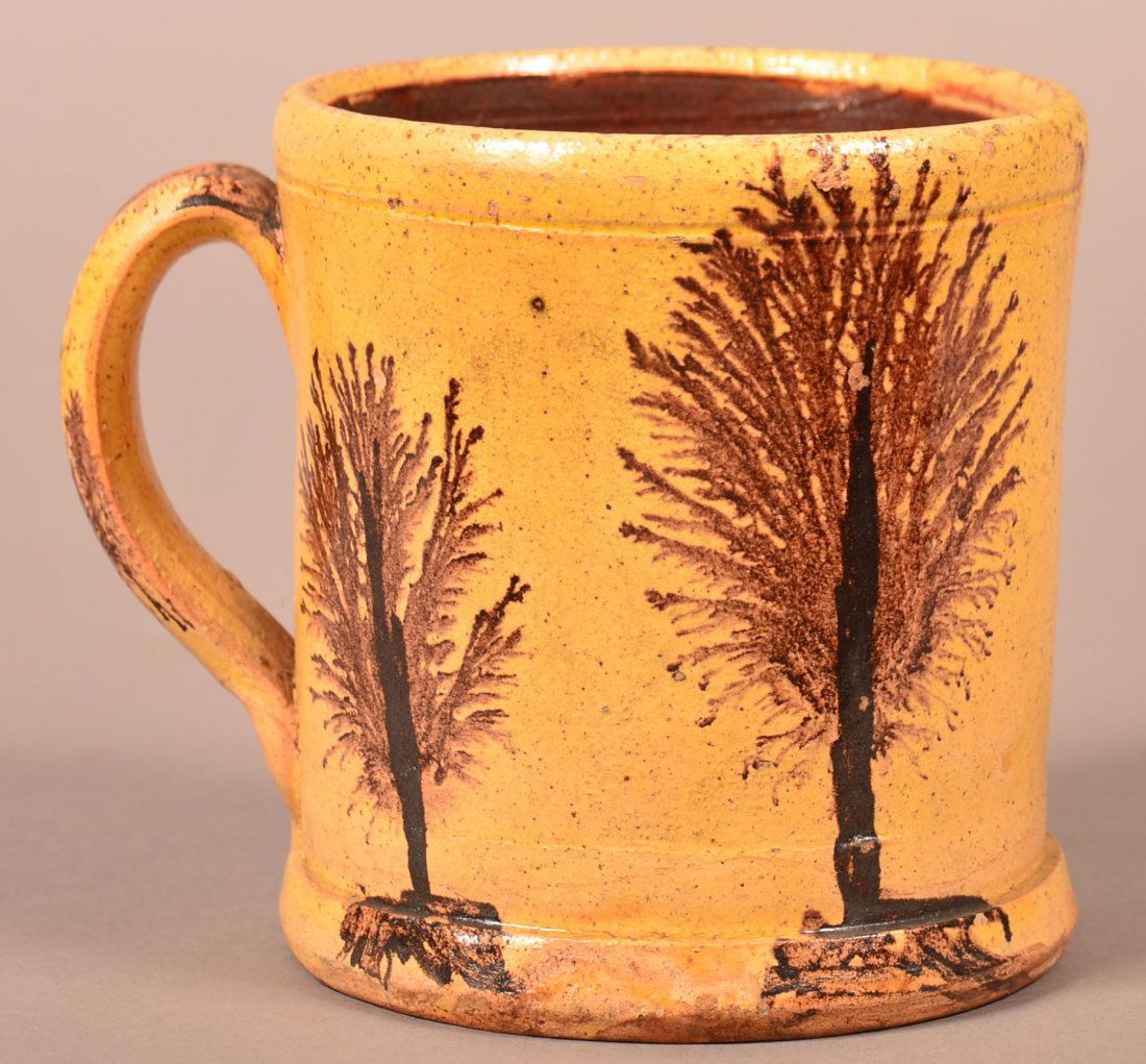 Yellow Glazed Mocha Decorated Redware Mug Impressed - Oct 25, 2014 ...