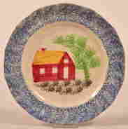 Spatterware China School House Pattern Plate. - Nov 03, 2020 ...