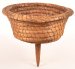 Rye Straw Coil Bee Skep with Branch Handle. : Lot 0133