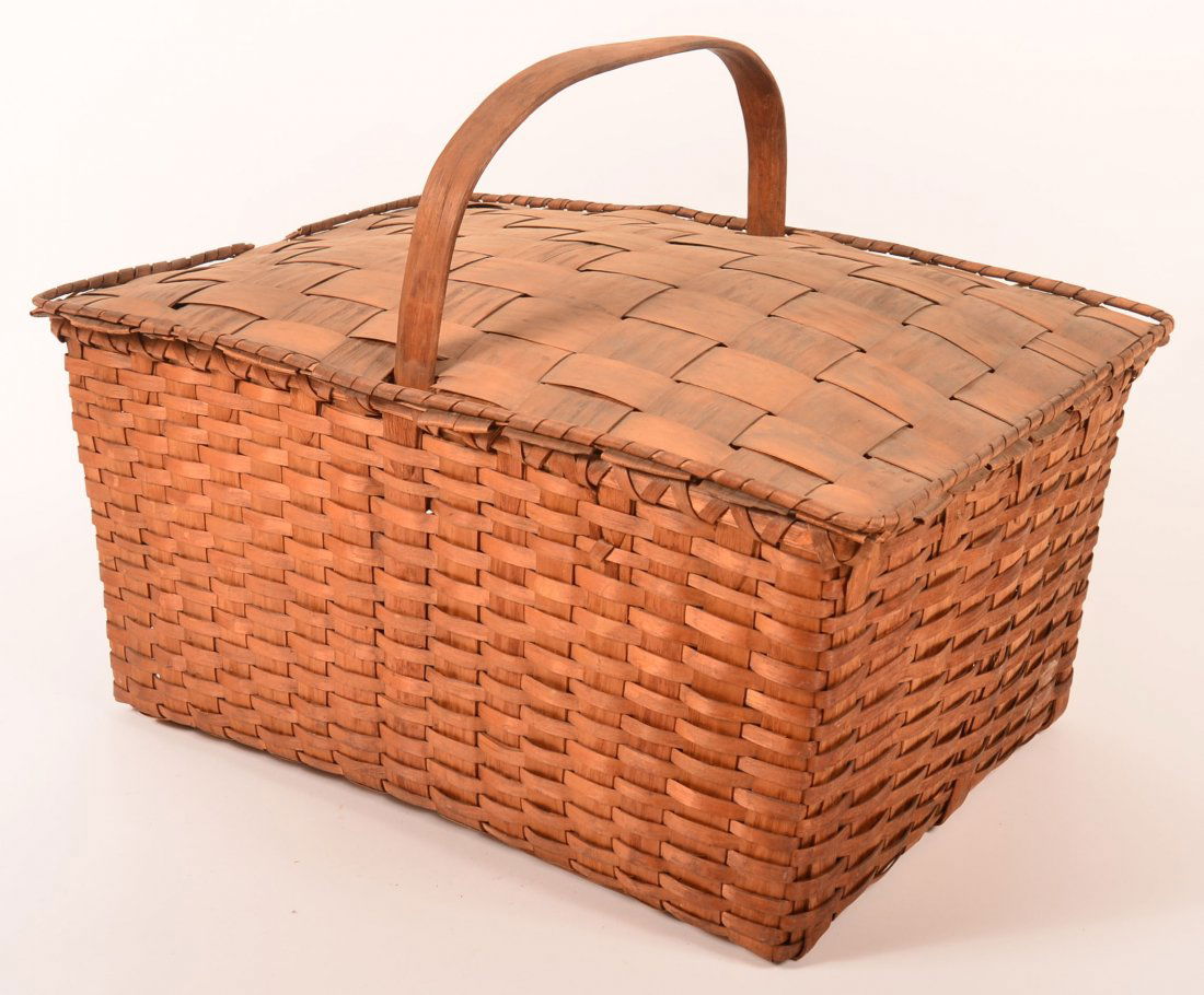 Woven Splint Covered Goose Feather Basket. - May 15, 2015 | Conestoga ...