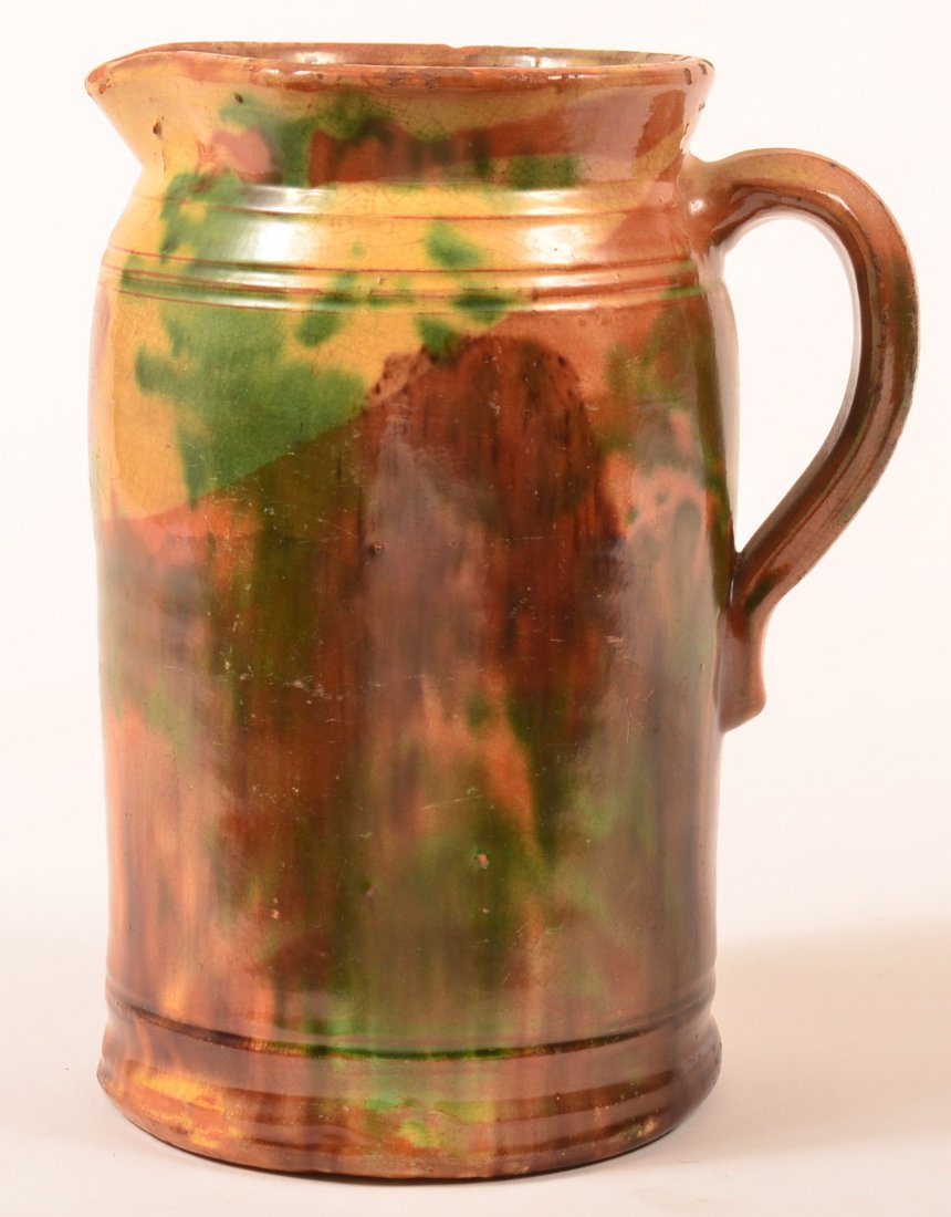 Shenandoah Valley Redware Pottery Pitcher.