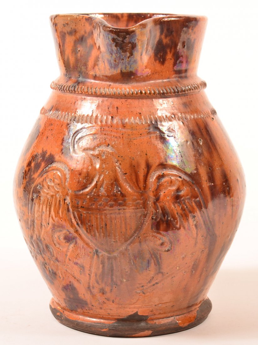 Medinger Pottery Redware Pitcher with Eagle. - May 16, 2015 | Conestoga ...