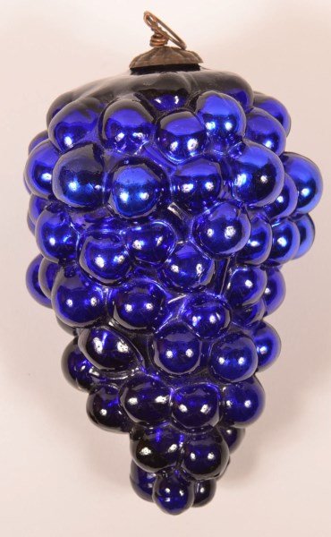 Cobalt Blue Cluster Of Grapes German Kugel.