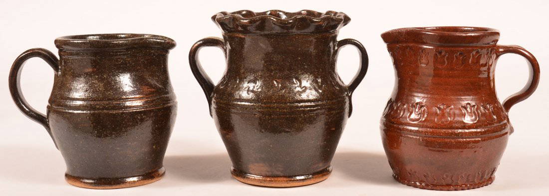 Three Pieces Of Foltz Pottery