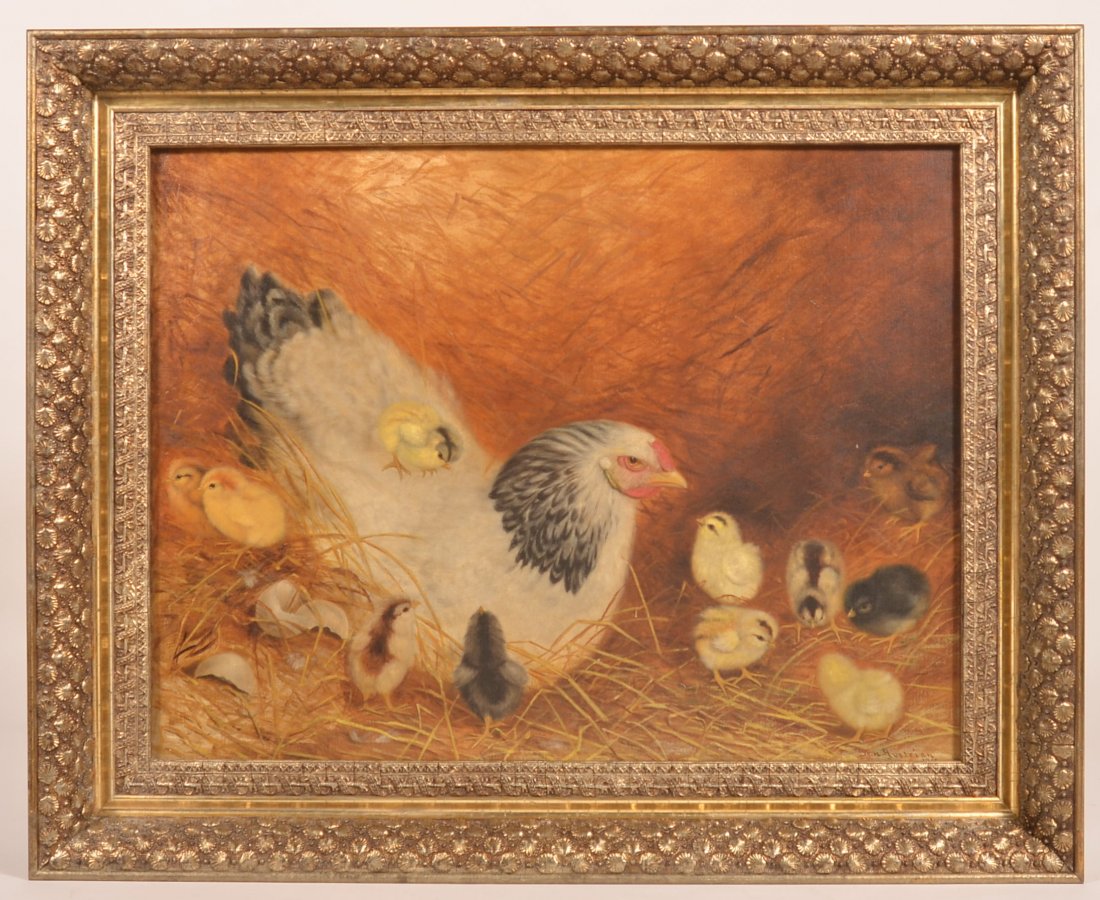 Ben Austrian Painting Hen with 11 Chicks. - Jan 29, 2016 | Conestoga ...