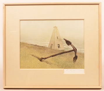 Andrew Wyeth Signed Print, Sea Running.
