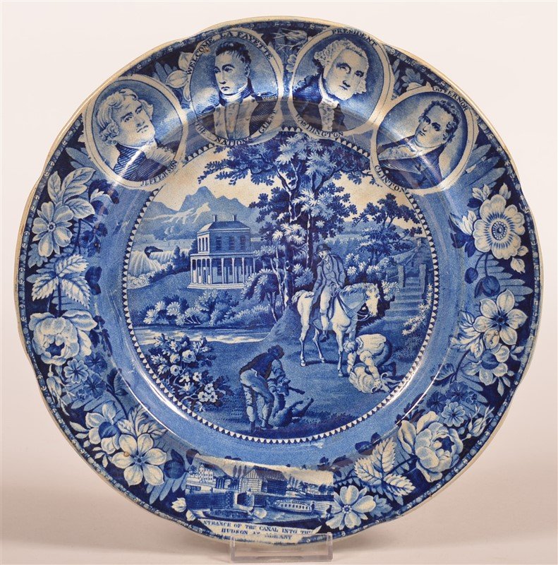 Historical Staffordshire Blue Transfer Plate.