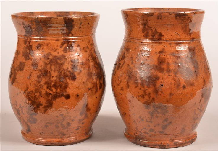 Pair of Pennsylvania Redware Jars or Vases. - Feb 27, 2016 | Conestoga ...