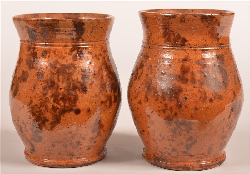 Pair of Pennsylvania Redware Jars or Vases. - Feb 27, 2016 | Conestoga ...