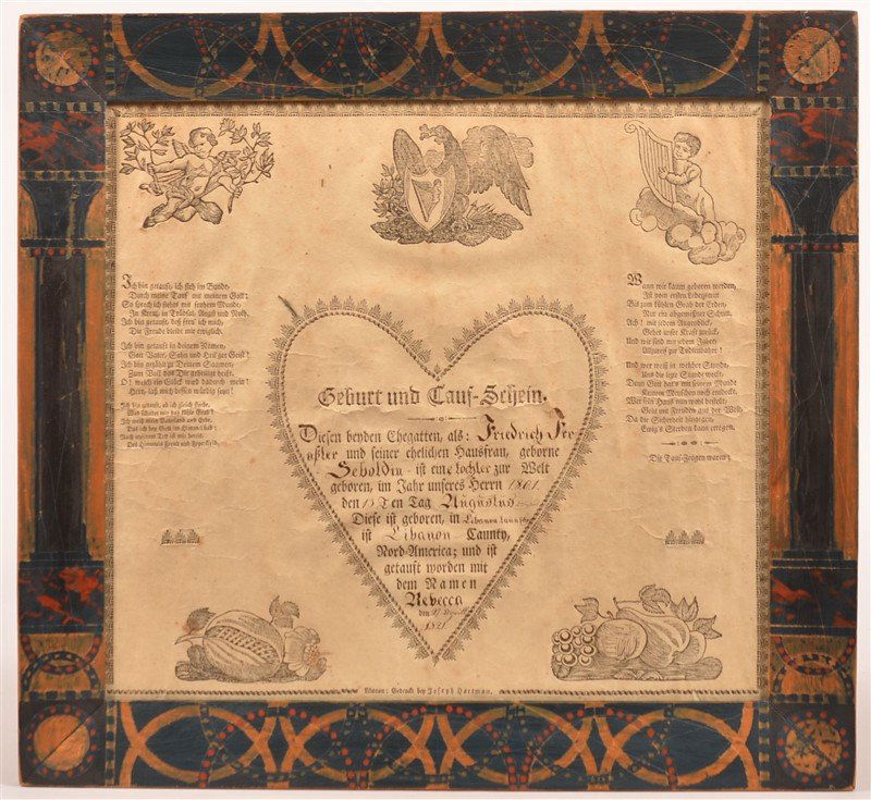Birth and Baptismal Certificate.