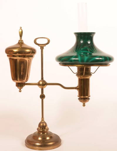 Edward Miller & Co. Brass Student Lamp. - Mar 12, 2016 | Conestoga ...