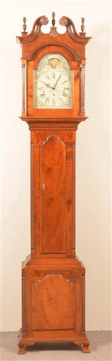 G. Perry Chippendale Style Tiger Maple Tall Case Clock. - Dec 03, 2016 | Conestoga Auction ...