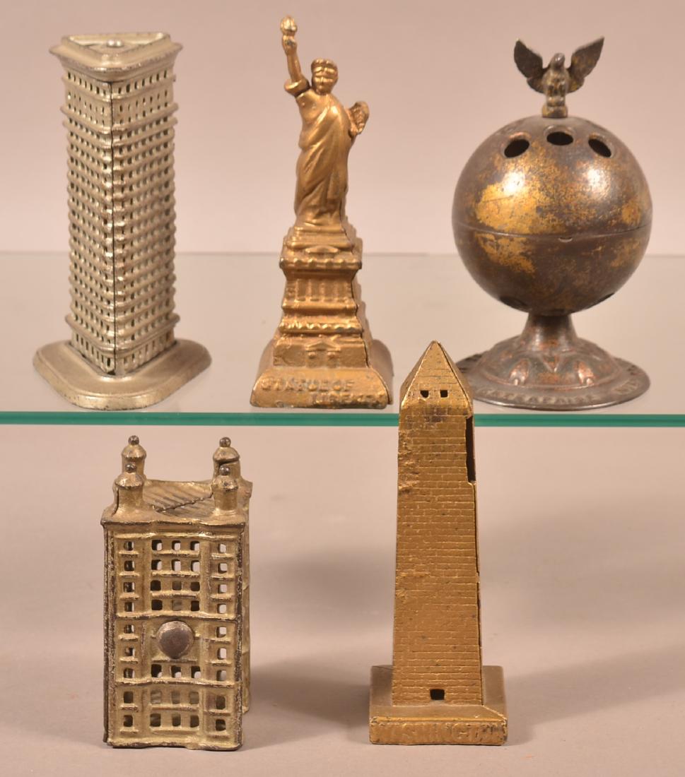 Five Various Antique Cast Iron Still Banks.