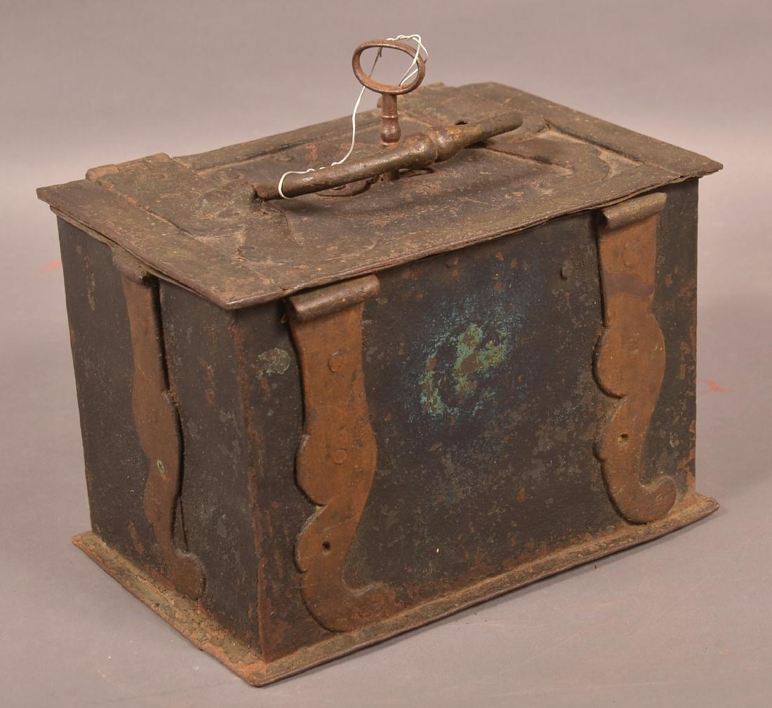 18th Century Iron Strong Box.