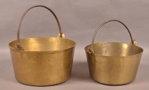 Antique Heavy Brass Pail