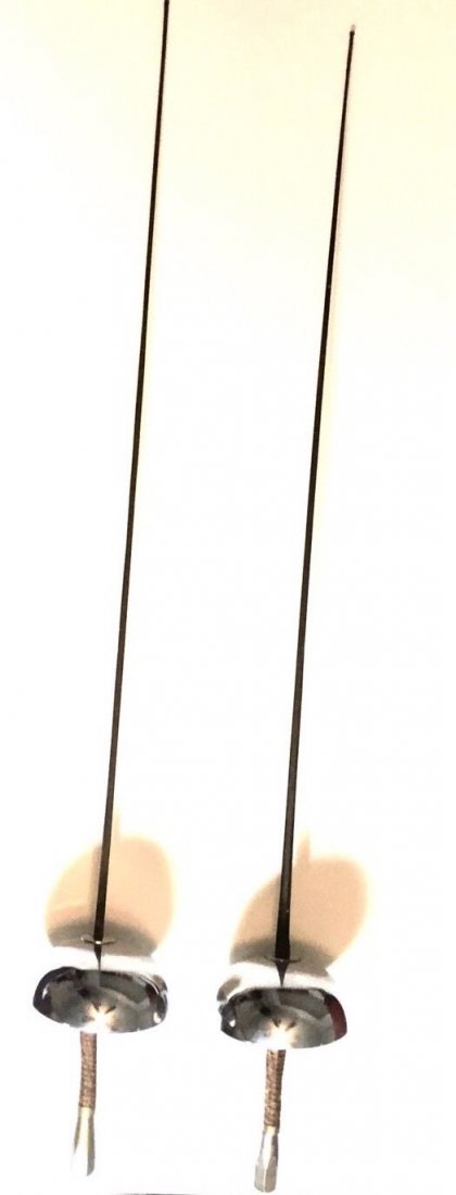 Antique 19th Rare french fencing foil Pair Swords