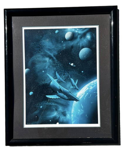 Signed And Numbered , Michael David Ward Whale Print. 47x36