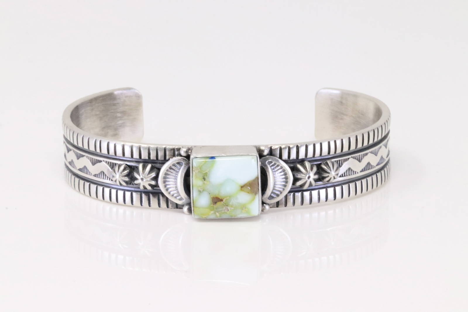 Native America Navajo Sterling Silver Palomino Bracelet Cuff By Francis ...