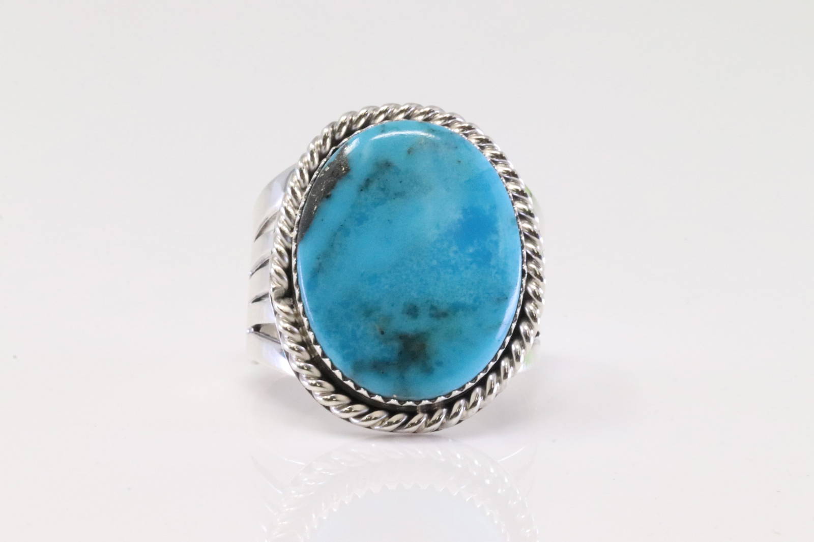 Native America Navajo Sterling Silver Turquoise Ring By Jeanette ...