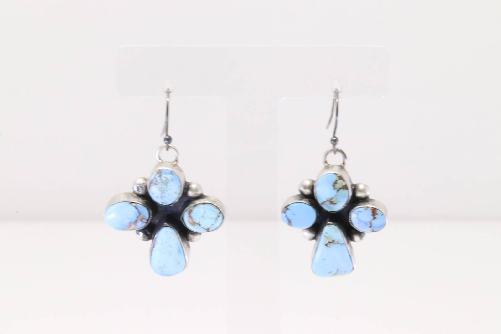 Native America Navajo Sterling Silver Golden Hill Turquoise Dangling ...