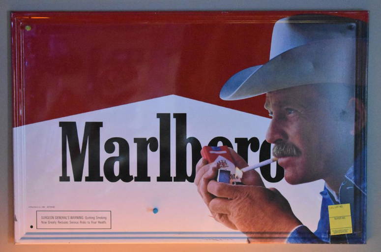 Marlboro Man Sign Cigarettes 1988