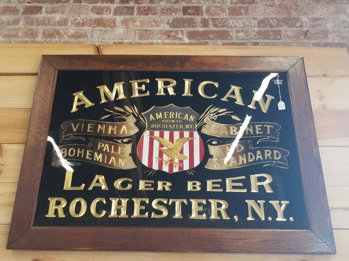 1890s American Lager Beer Sign Rochester, Ny