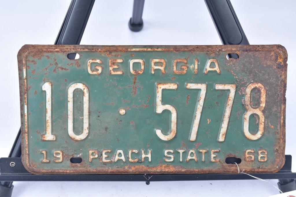 1968 Georgia Peach State License Plate Green Measures - Sep 28, 2019 ...