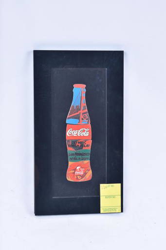 Coca Cola Bottle Pins Olympic Torch Relay Framed