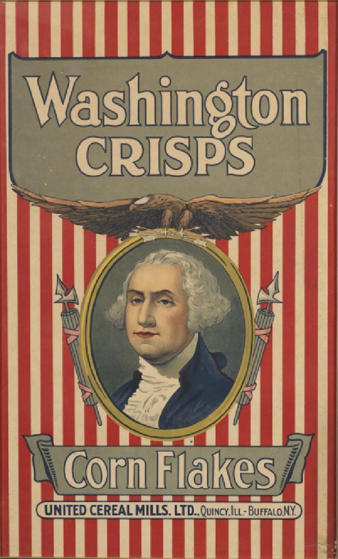 A Washington Crisps advertisement poster