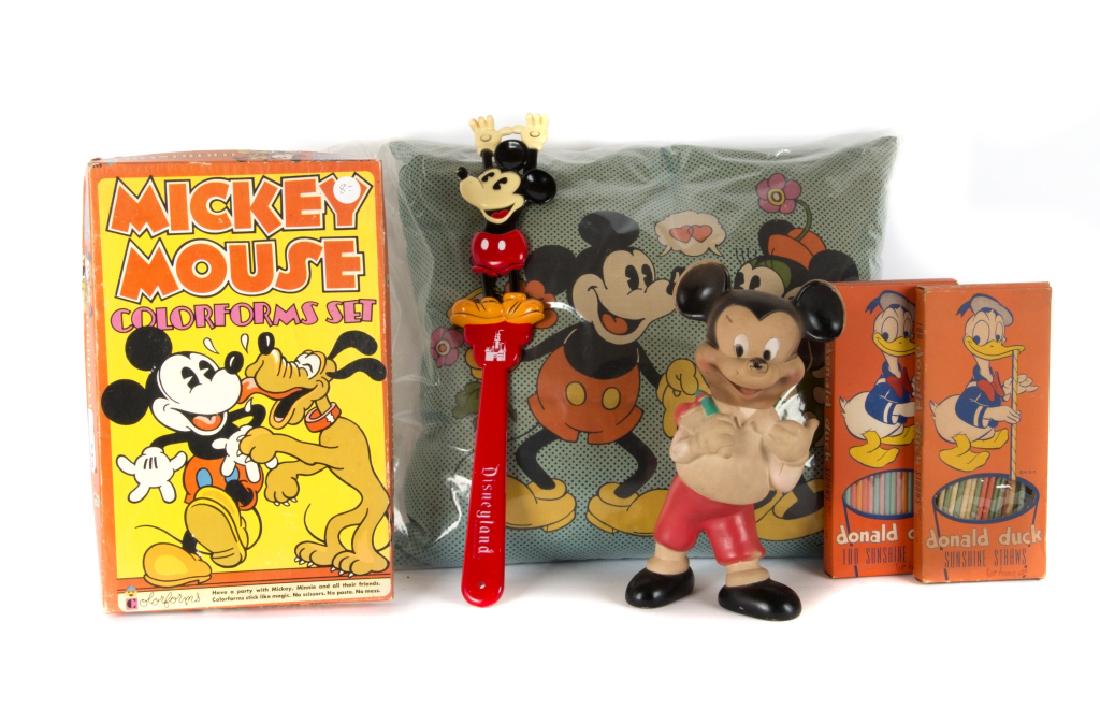 A group of Mickey Mouse memorabilia