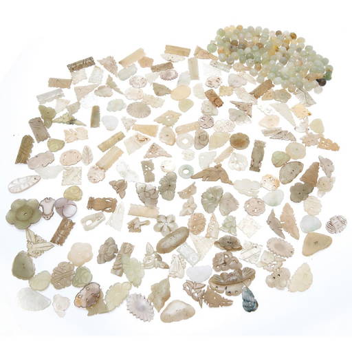 A Large Collection Of Chinese Jade Buttons