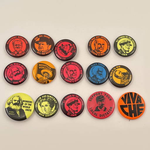 14 Vintage Revolutionary Socialist Cub Buttons